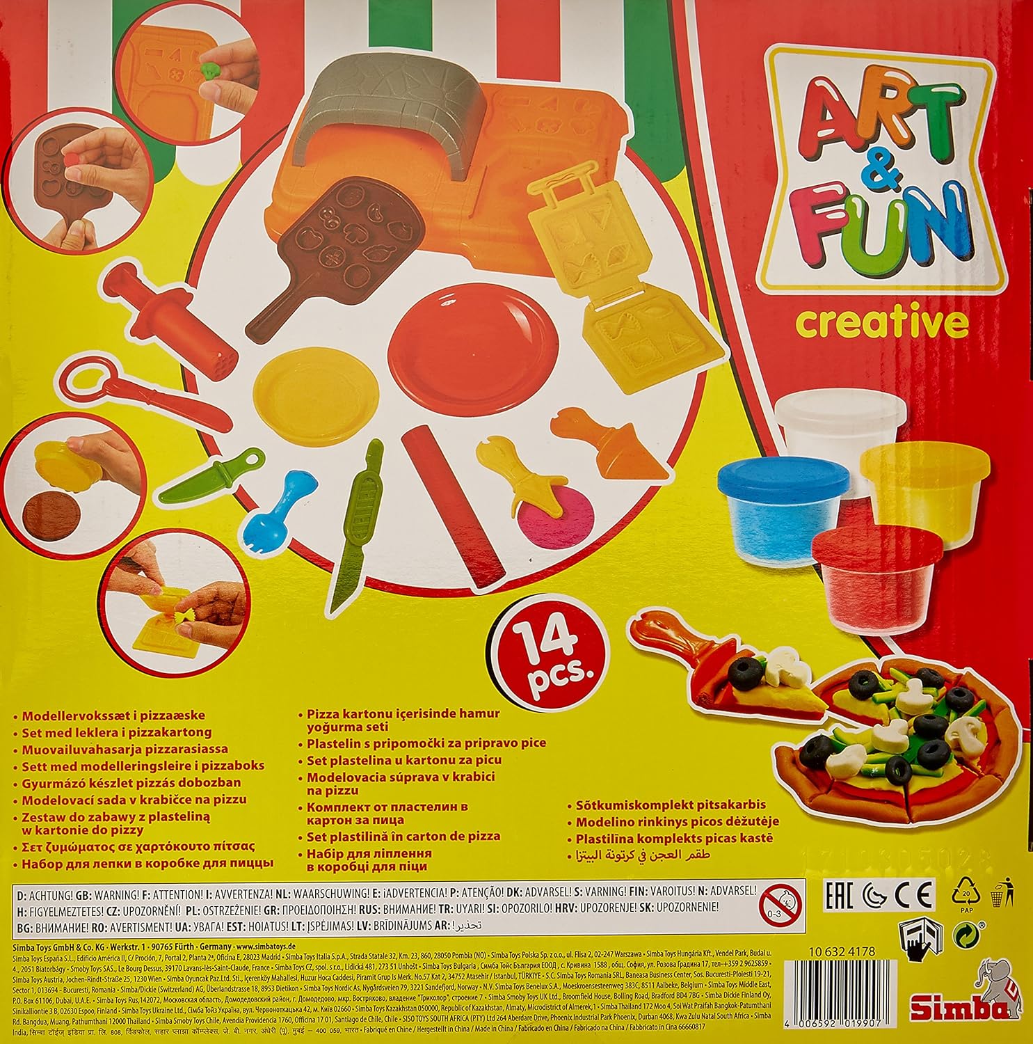 Simba Art and Fun Dough Set In Pizza Carton